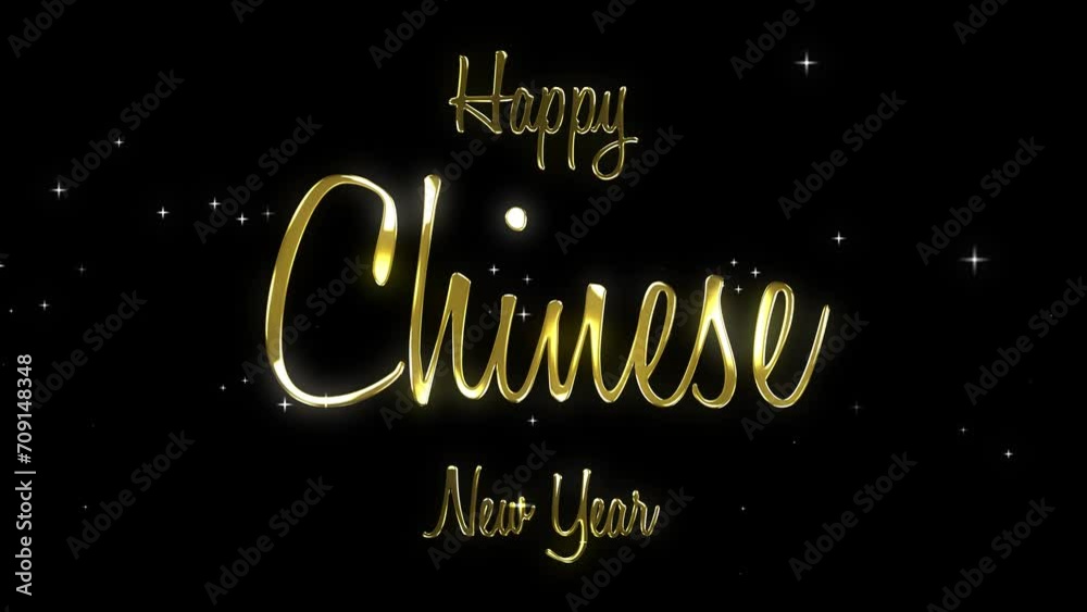 Chinese New Year animation Happy Chinese New Year gold and flashing ...