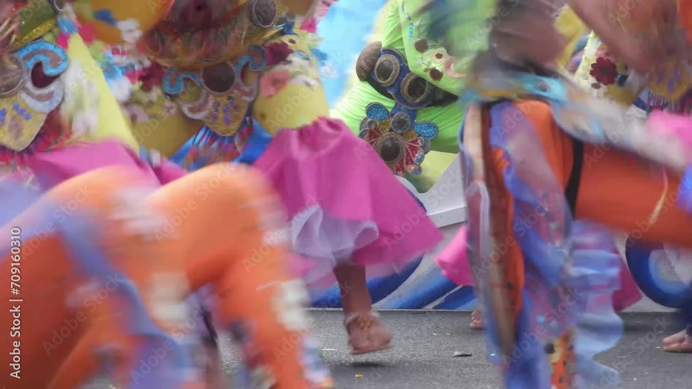 During the annual celebration of the coconut festival, street dancers ...