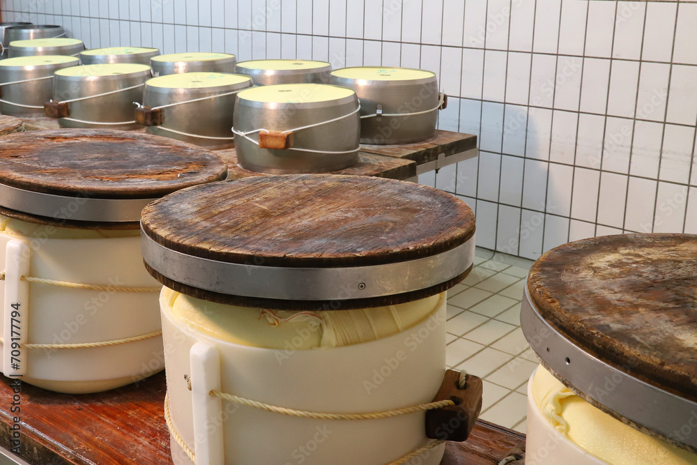 Modena, Emilia Romagna, Italy, January 2024, phases of the processing ...