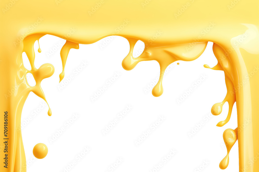 Melted cheese border isolated on transparent background. PNG file, cut ...