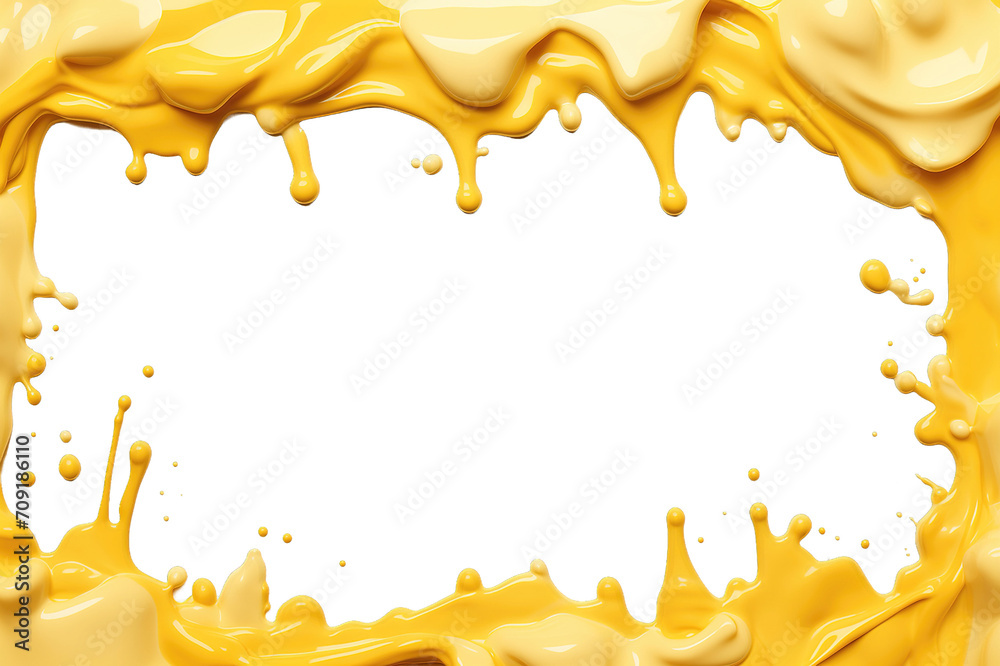 Melted cheese border isolated on transparent background. PNG file, cut ...