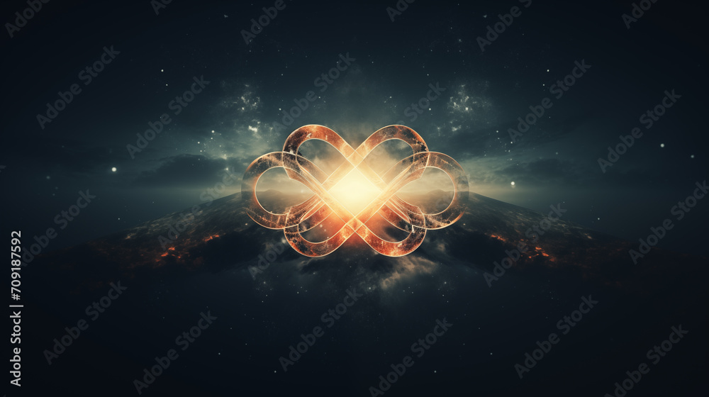 Infinite symbol wallpapers in the style of double exposure Generated AI ...