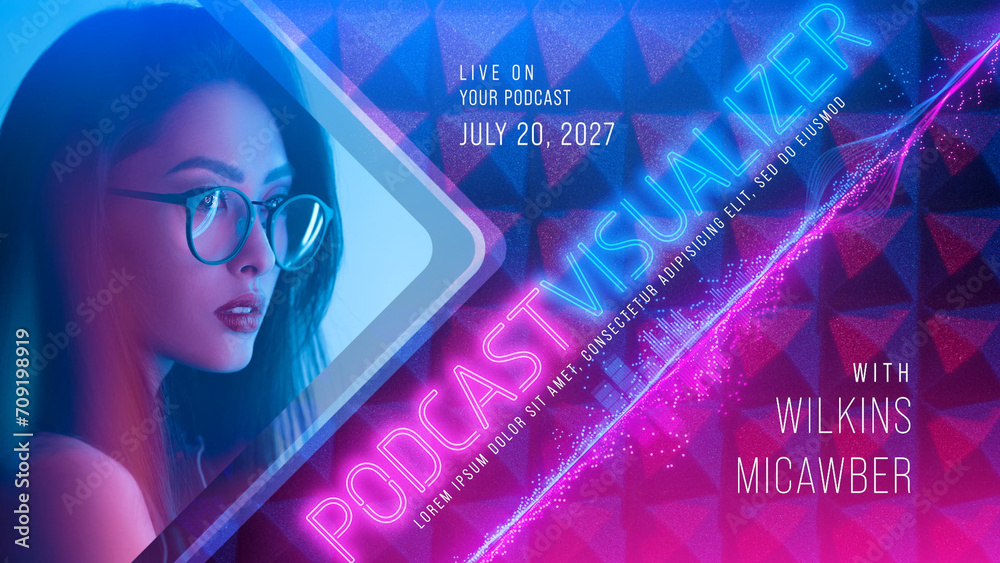 Podcast Visualizer Graphical Representation of Your Podcast Audio Stock ...