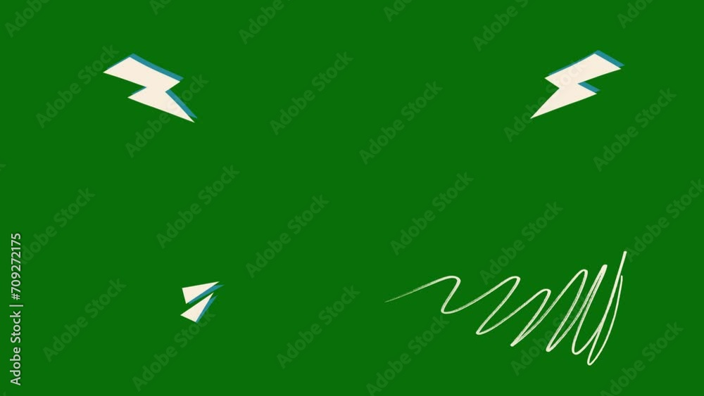 Green Screen Hand-Drawn Spinning Figure Animation. Looping video of a ...