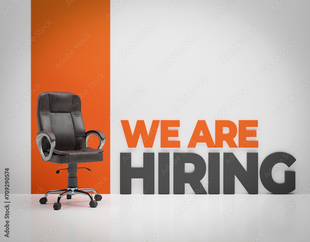 We are hiring collage concept. Chairs in modern design. Free photo ...