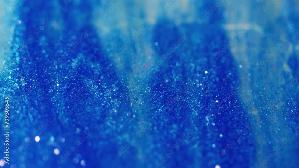 Glitter gel drip. Sparkling fluid. Defocused blue pink color shiny ...