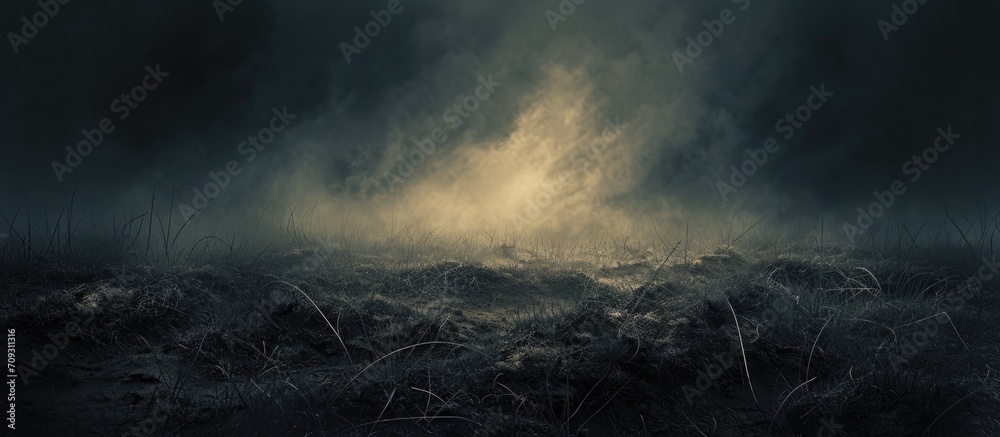 Dark background with lifeless land. Stock Photo | Adobe Stock
