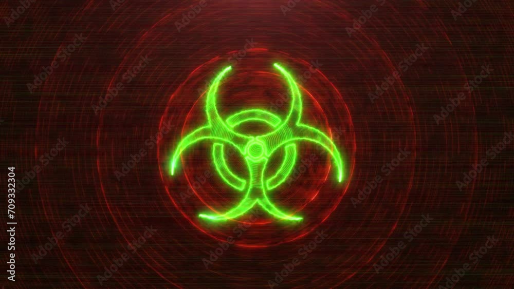Biohazard Symbol Animation, Radioactive Background Animation, Radiation Danger Logo Icon ...