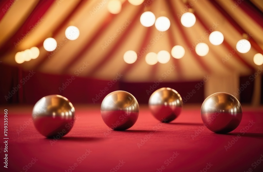 World Circus Day, circus gymnasts and acrobats, gymnastic equipment ...