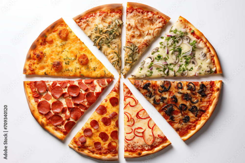 This optional pizza is a visual feast in which the different toppings ...