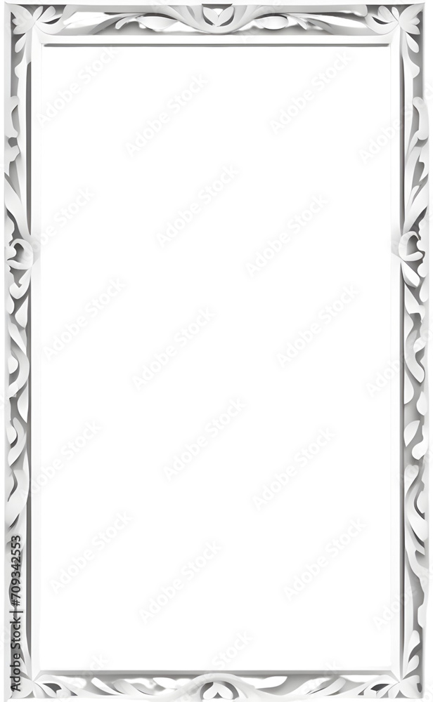 White Traditional Border Frame Png Transparent Background Stock ...