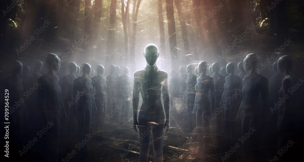 Ghosts and Spirits apparition, ai generated. Stock Illustration | Adobe ...