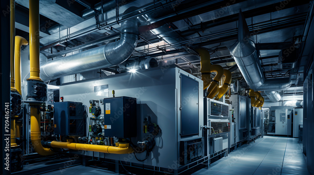 Engineer operate a hvac heating ventilation air conditioning system ...