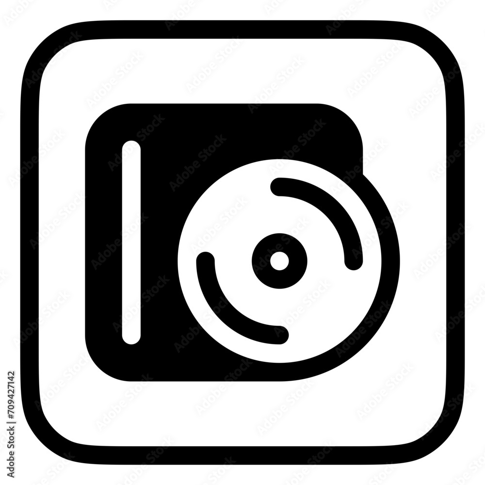 Editable film, blue ray, disc vector icon. Movie, cinema, entertainment ...