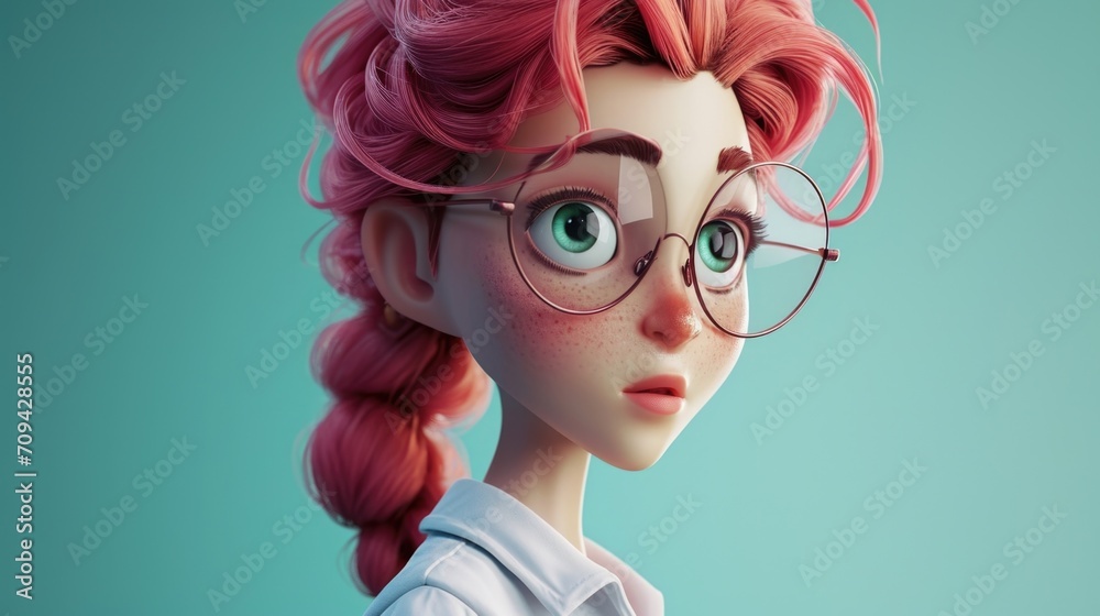 Cartoon digital avatar of Gravity Gigi A determined and inquisitive ...