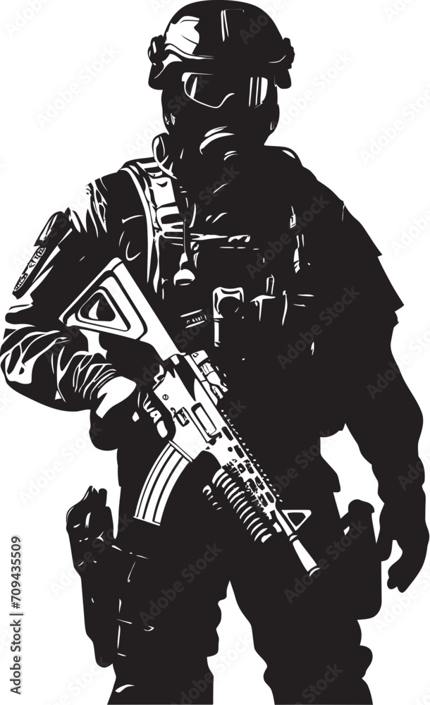 Dynamic Defense Vector SWAT Police Insignia Unveiling Black Logo Design ...