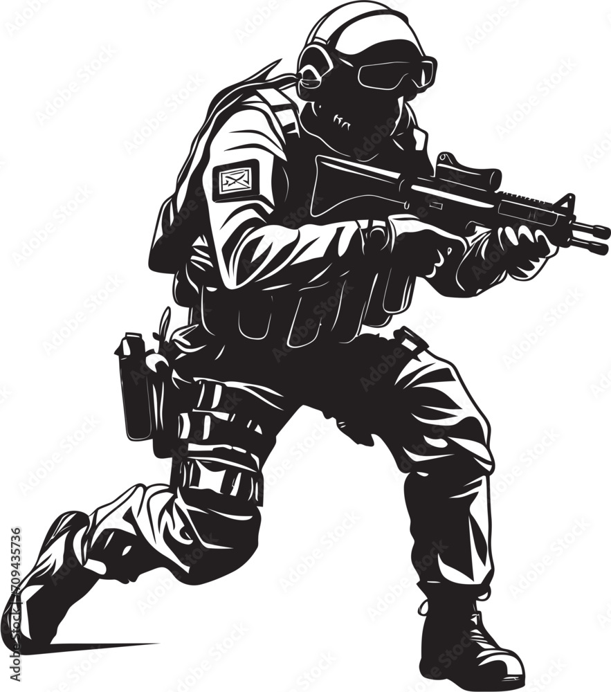 Vetor de Silent Protectors Elegant Vector Logo for SWAT Police ...