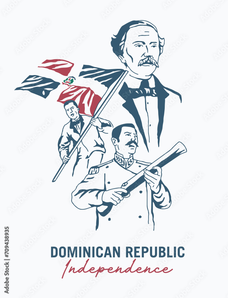 VECTORS. Dominican Republic Independence Day. Featuring founding ...