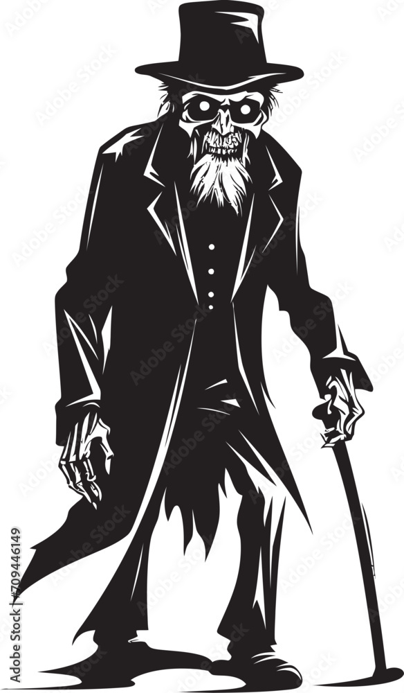 Creepy Corporeal Iconic Black Logo Design Expressing the Horror of an ...