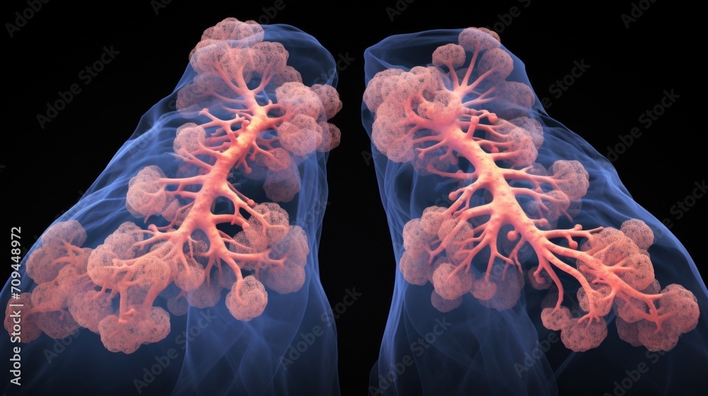 The early phases of human embryonic lung development depicted in a ...