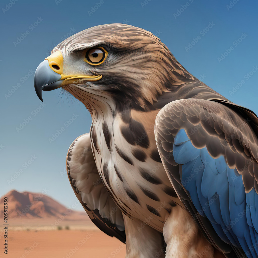High-Quality 8K Render of a Common Buzzard - Detailed Pencil Drawing ...