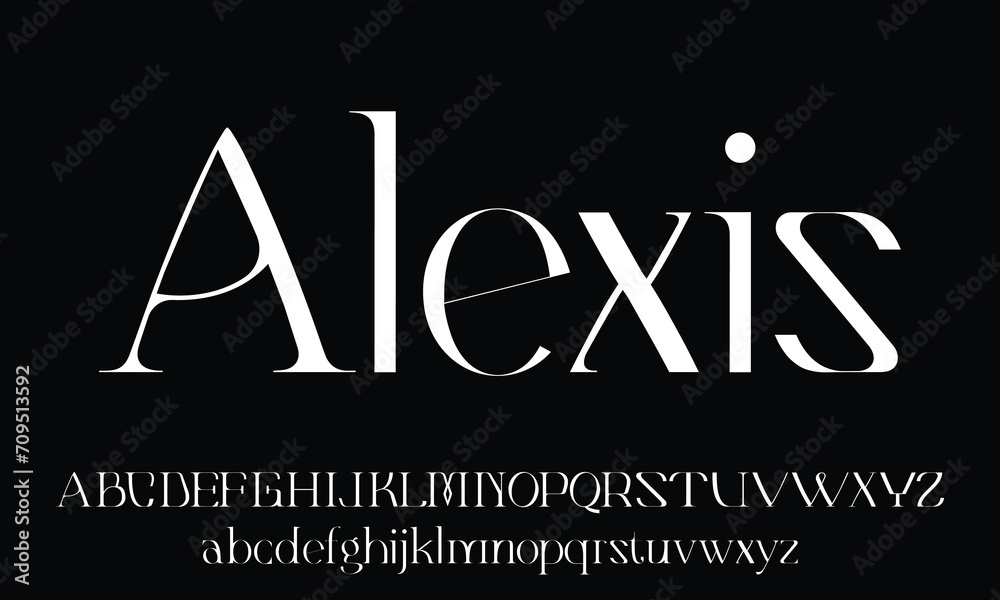 Abstract minimal modern alphabet line font. Minimal slim typography ...