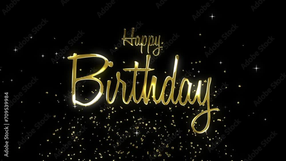 Birthday gold birthday Animation Happy birthday gold birthday wishes ...
