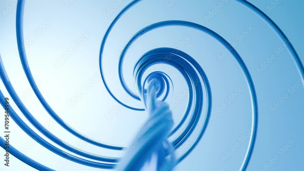 Vidéo Stock abstract animated blue spiral vortex, 4k loop motion ...
