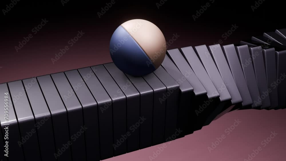 Vidéo Stock Oddly satisfying ball motion on a seamless looping ...