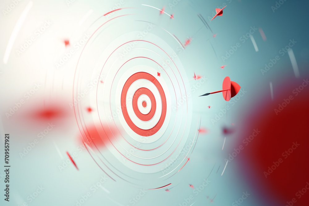 Business, hobbies and leisure concept. Minimalist goal reaching concept ...