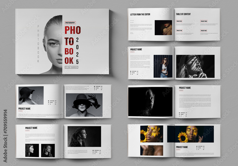 Photography Landscape PhotoBook Layout Stock Template | Adobe Stock