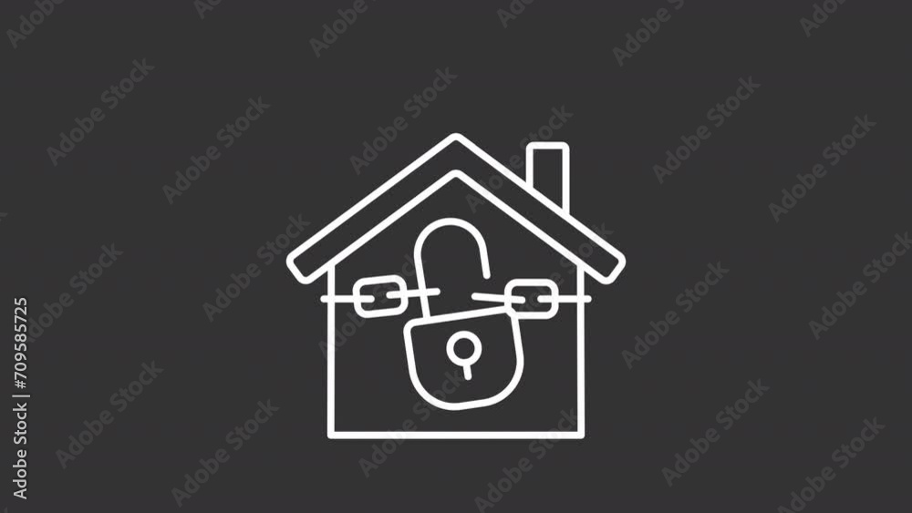 2D set of white closure icon animations representing economic crisis ...