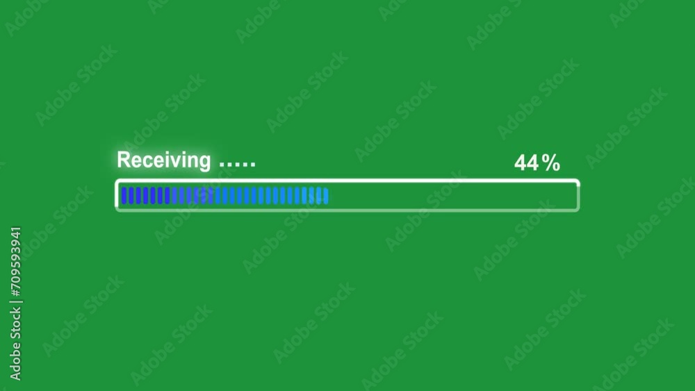 Receiving progress bar animation on green screen ,Receiving bar loading progress indicator from ...