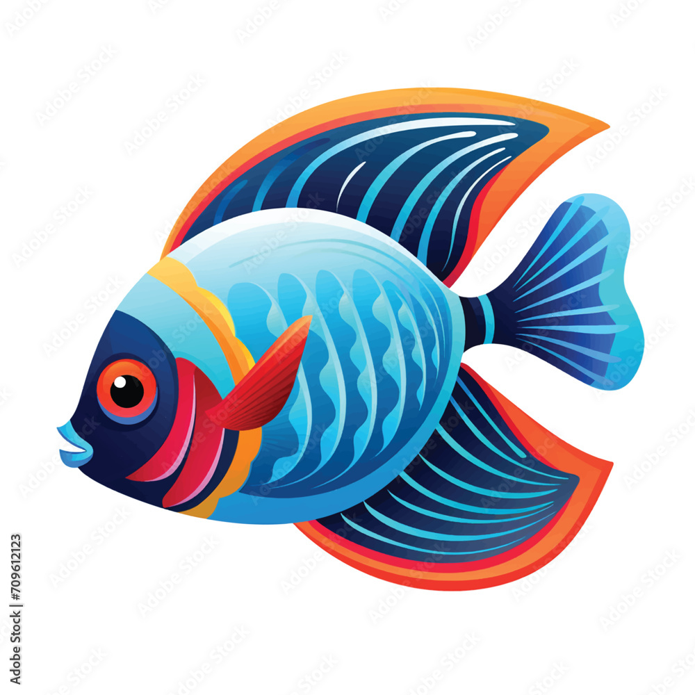Simple fish illustration mullet vector fish png vector black and orange ...