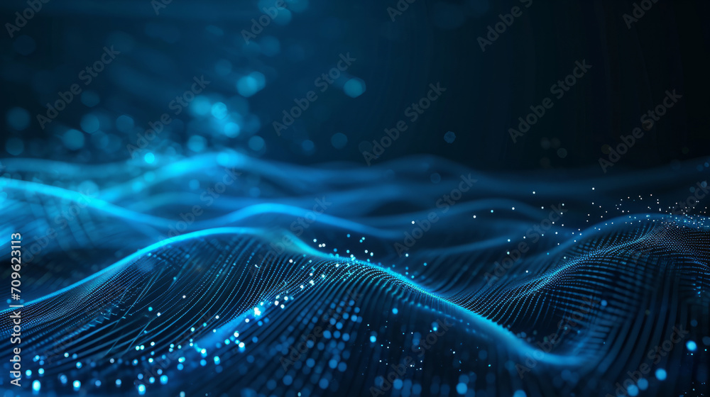 Abstract, digital and background waves. Wallpaper, futuristic and ...