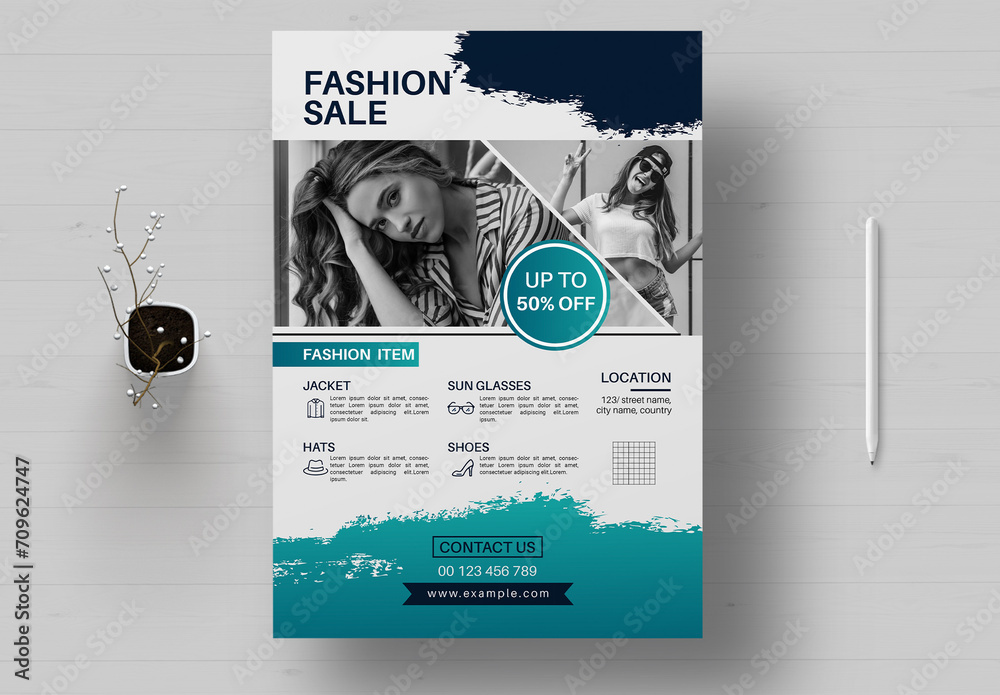 Fashion Collection Flyer Layout Stock Template | Adobe Stock