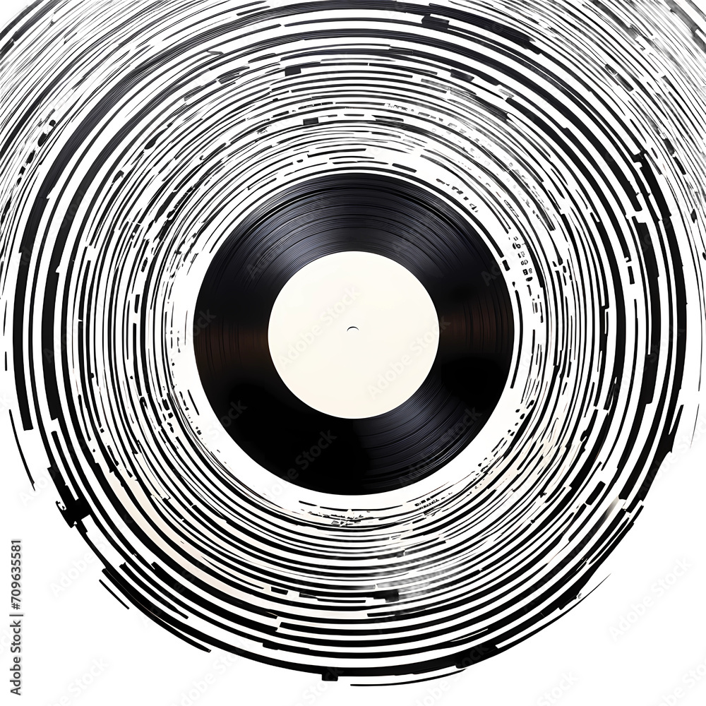 vinyl pattern isolated on white background, dashed lines in a circle ...
