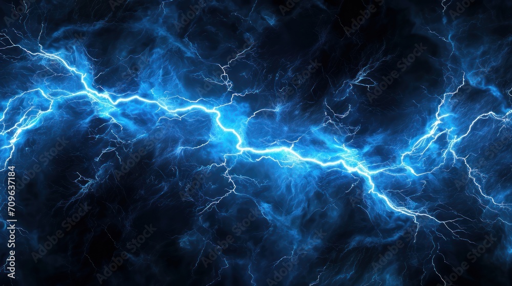 Electric lightning background with blue streaks Stock Illustration ...