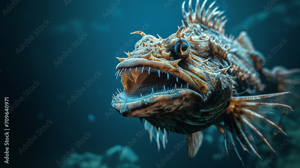Mariana Trench, scary fish with jaws. Stock Photo | Adobe Stock