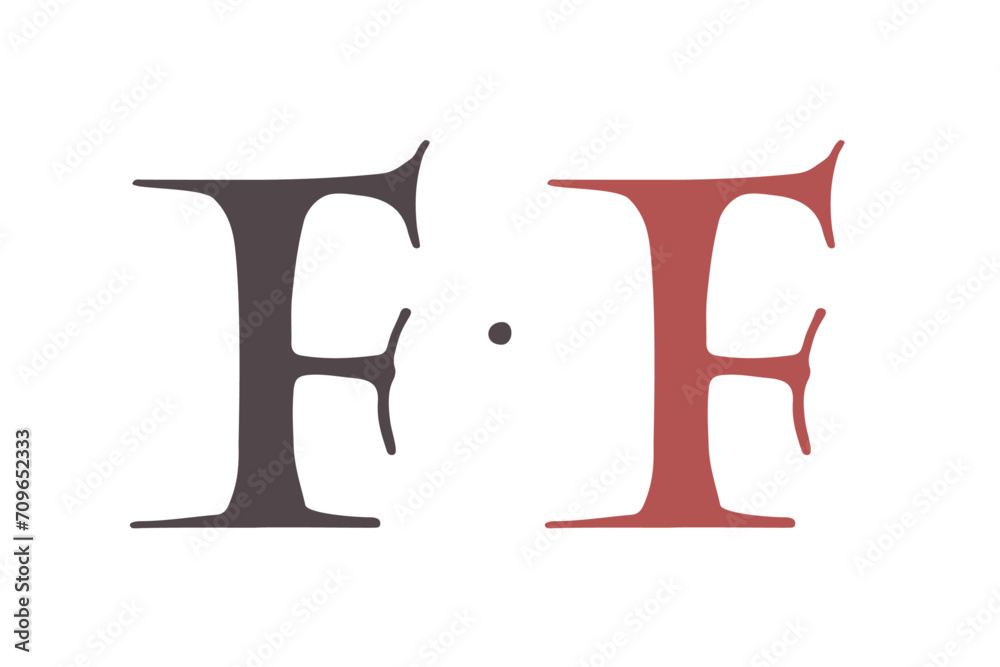 Letter F Carolingian Majuscule. Old Romanesque font from 13th century ...