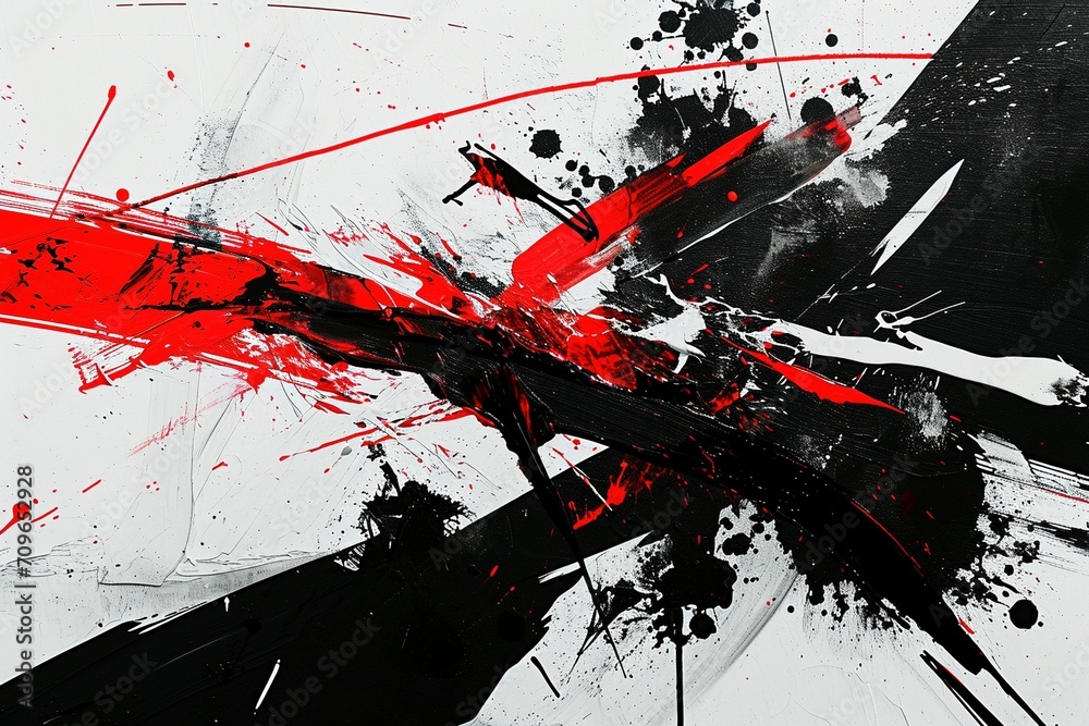 Graphic Intensity: A Black and White Composition with Detailed Layers ...