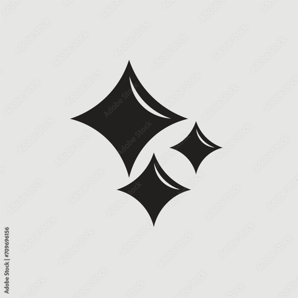 shiny star shape icon. Templates for designs, posters, projects ...