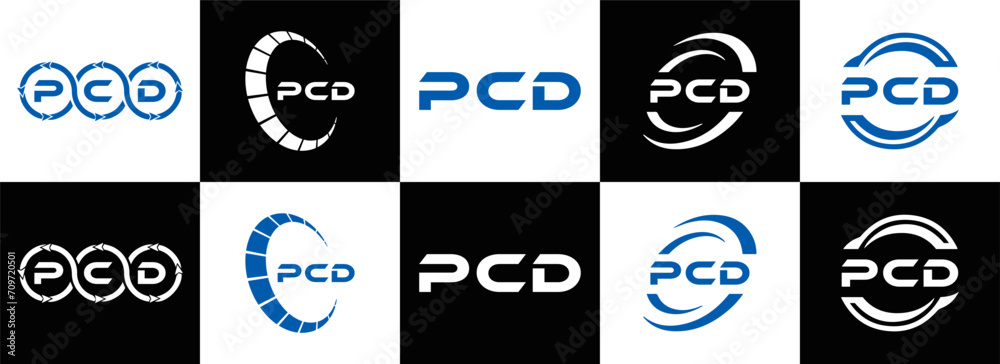 PCD logo. P C D design. White PCD letter. PCD, P C D letter logo design ...