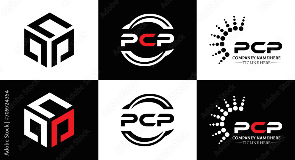 PCP logo. P C P design. White PCP letter. PCP, P C P letter logo design ...