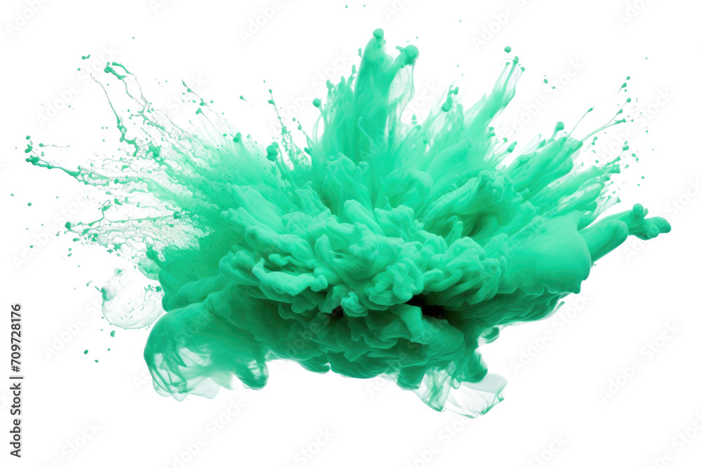 Seafoam Green Color Splash Isolated On Transparent Background Stock ...