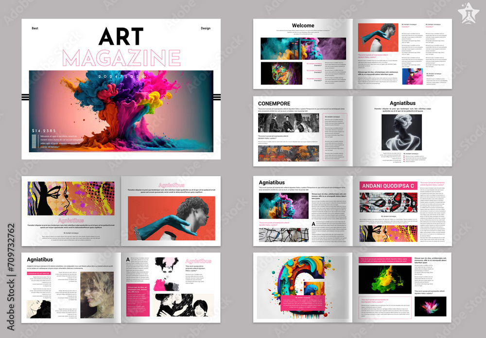 Simple Magazine Layout Stock Template | Adobe Stock