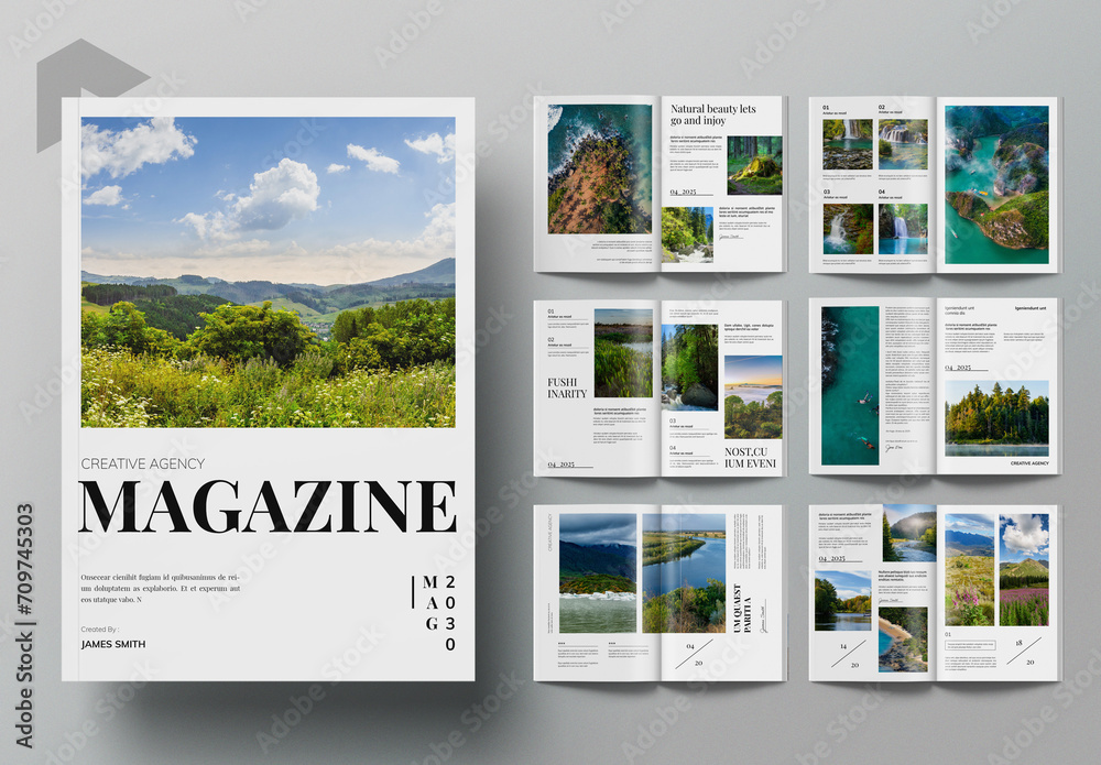 Magazine Layout Stock Template | Adobe Stock