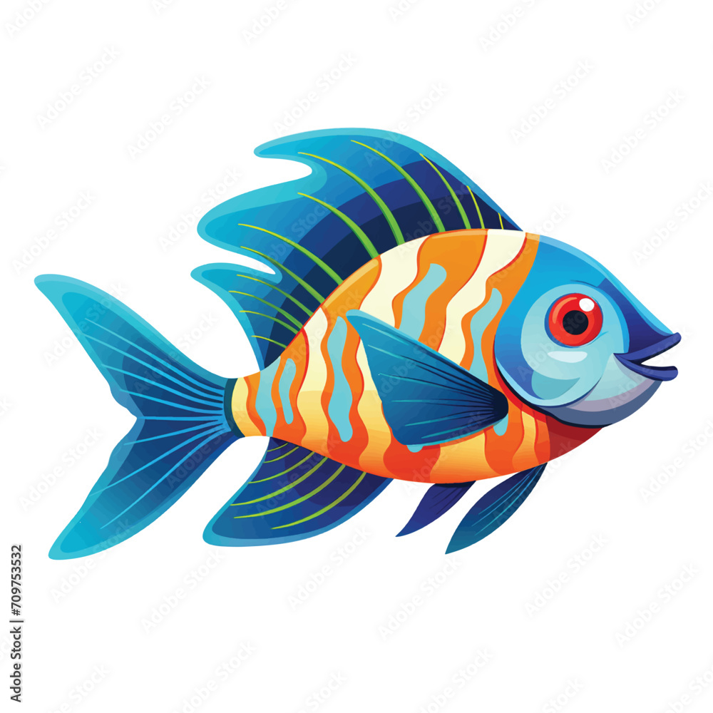 Beautiful colorful fish dory vector largemouth bass bass fish svg free ...