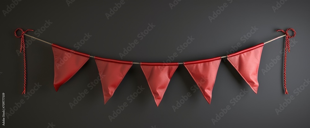 String Bunting Six Red Triangles Add, Background Images And Pictures ...