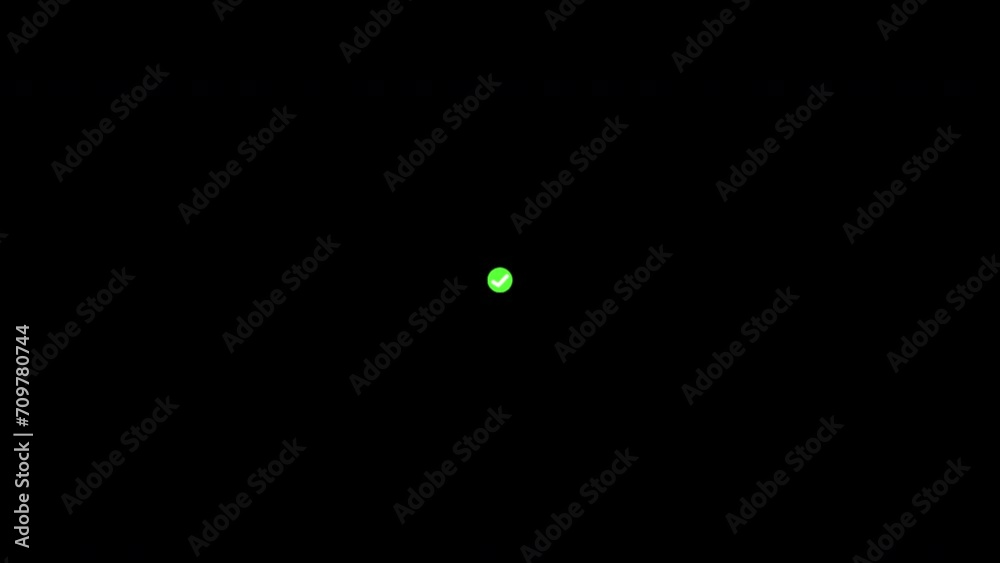 Modern Green Check Mark Icon Animation On A Transparent Background. Success, Correct, or Right ...